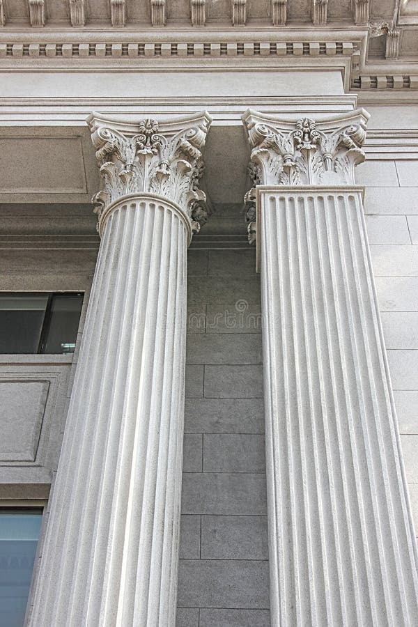 Close-up of Roman Style Columns Stock Photo - Image of culture, capital ...