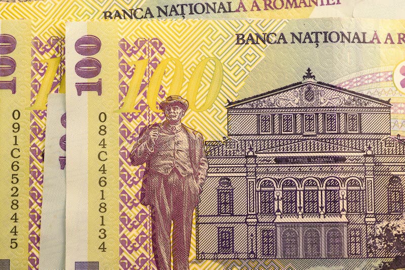 Close Up Romanian Currency Note, LEI or LEU, Romania Stock Photo ...