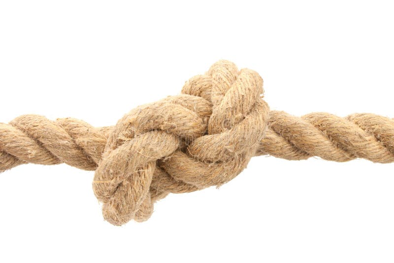Close-up of rope with knot stock photo. Image of cable - 18012846