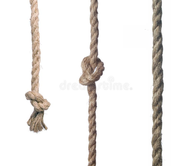 Rope Bow. Jute Wrapping Collection for Present. Close Up Stock Image ...