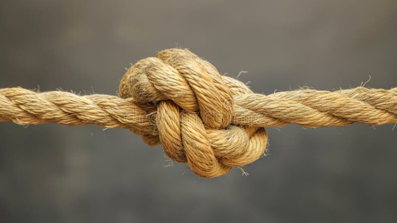 Close Up of Rope with Knot stock image. Image of frayed - 315201891