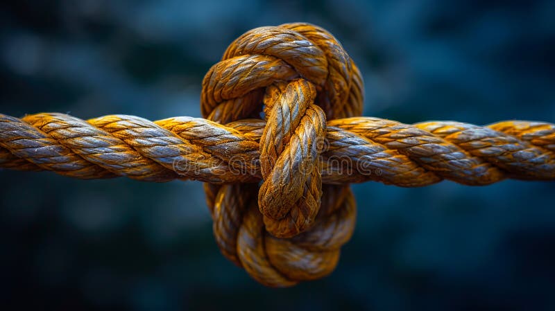 A Close Up of a Rope with a Knot Stock Image - Image of string, outdoor ...
