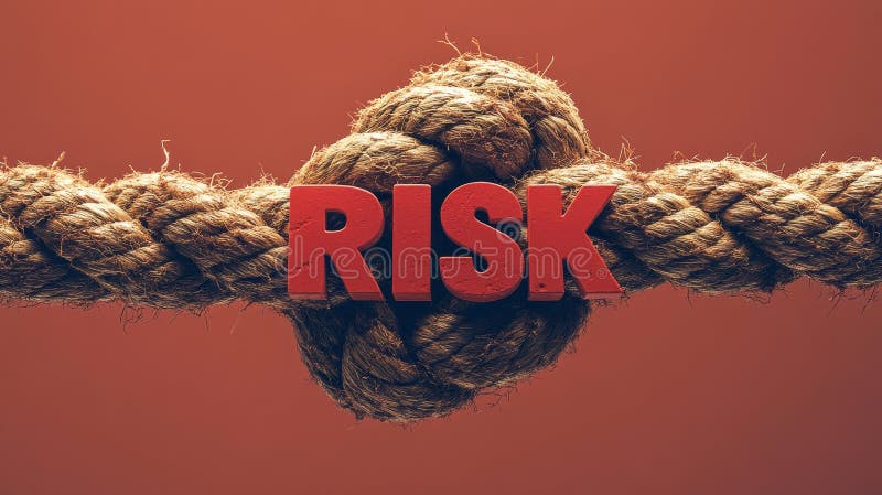 A Close-up of a Rope Knot Symbolizing Risk and Challenge in Modern Life ...