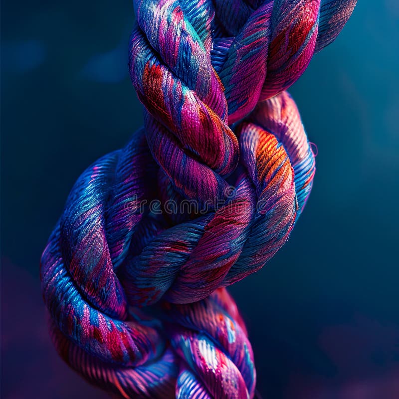 Close-up of a Rope with Knots Generated by Artificial Intelligence ...