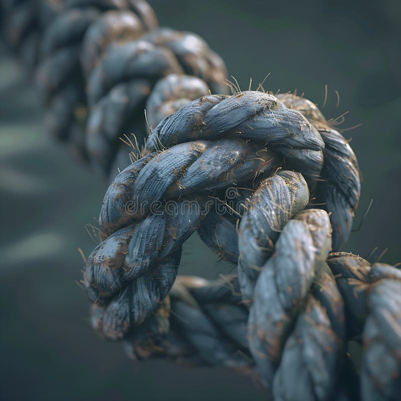 Close-up of a Rope with Knots Generated by Artificial Intelligence ...