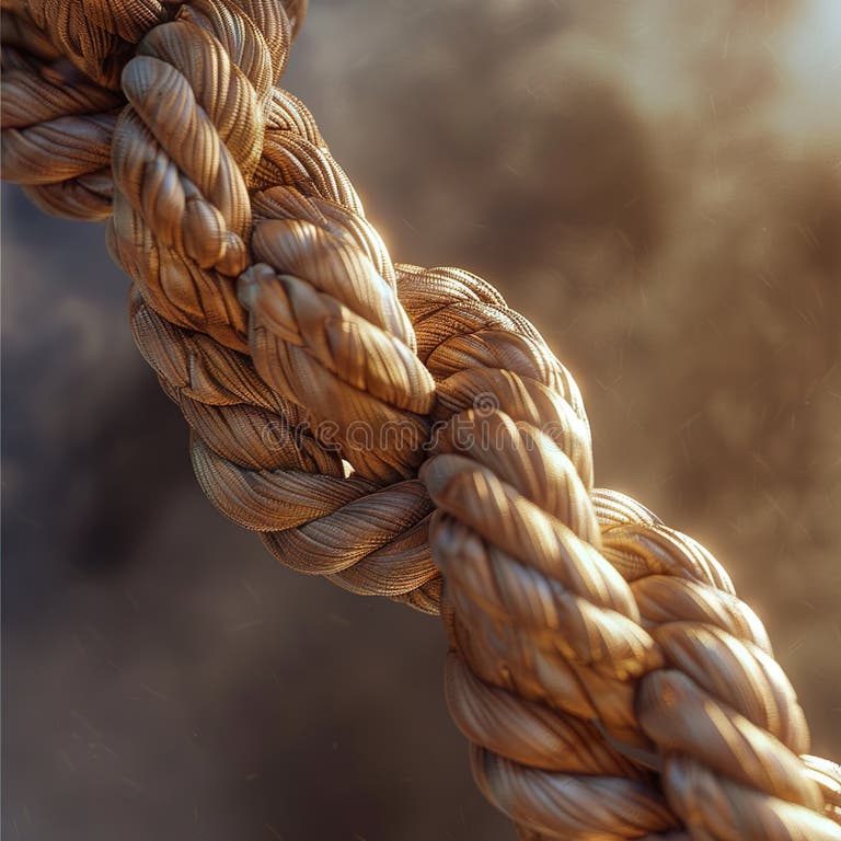 Close-up of a Rope with Knots Generated by Artificial Intelligence ...