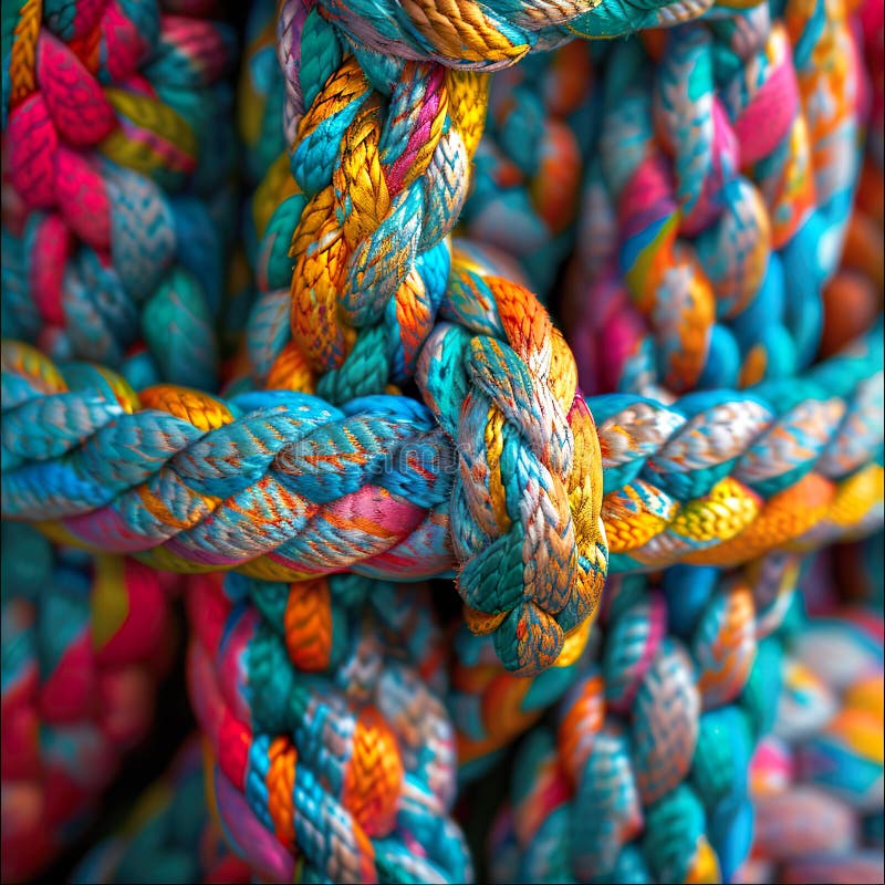Close-up of a Rope with Knots Generated by Artificial Intelligence ...