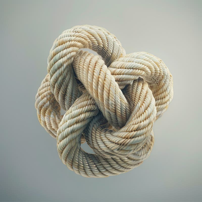 Close-up of a Rope with Knots Generated by Artificial Intelligence ...