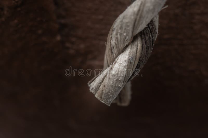 Close-up Rope Knots Vintage Rope on Dark Background Stock Image - Image ...