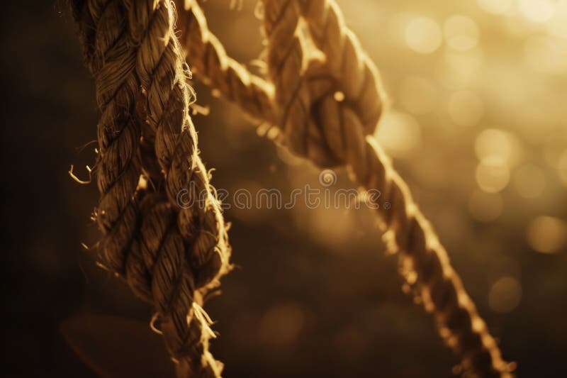 A Close-up of a Rope with a Light Shining in the Background, Suitable ...
