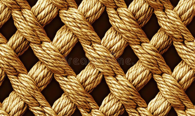 A Close Up of a Rope with a Pattern of Knots Stock Photo - Image of ...