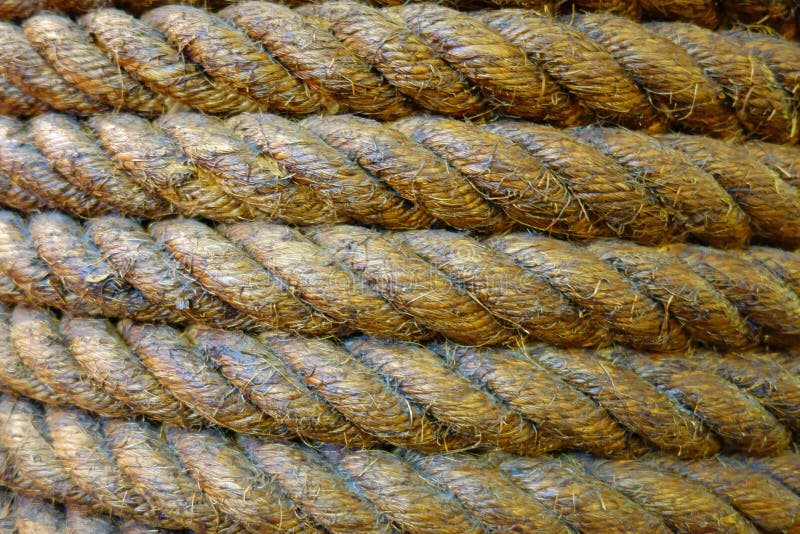 Close Up Rope Roll on the Post Texture Background Stock Image - Image ...