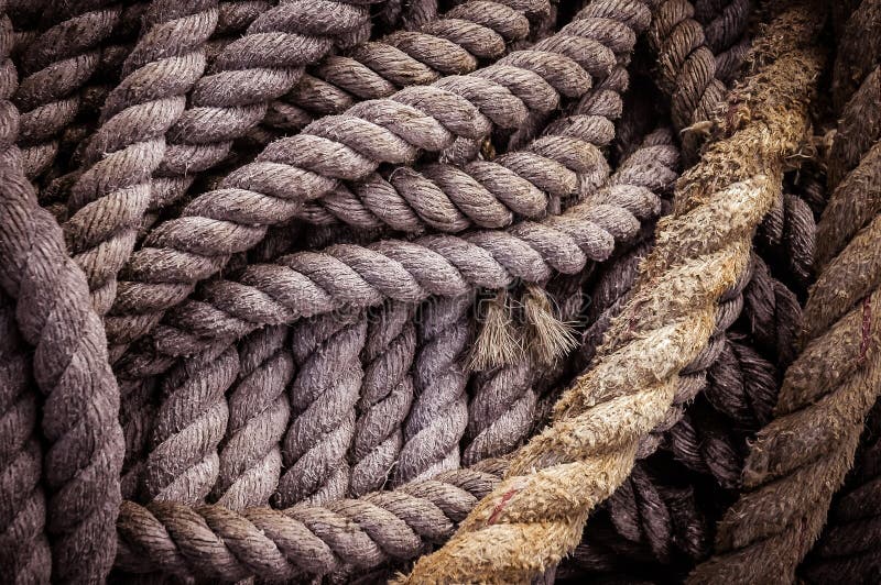 Close up of Rope stock image. Image of objects, used - 48688387