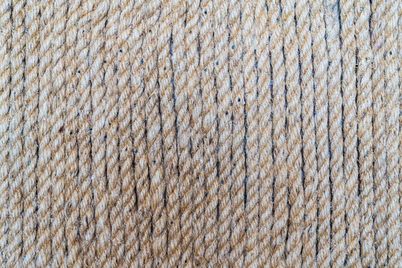 Close Up Rope Wall Textured. Stock Image - Image of nautical, brown ...