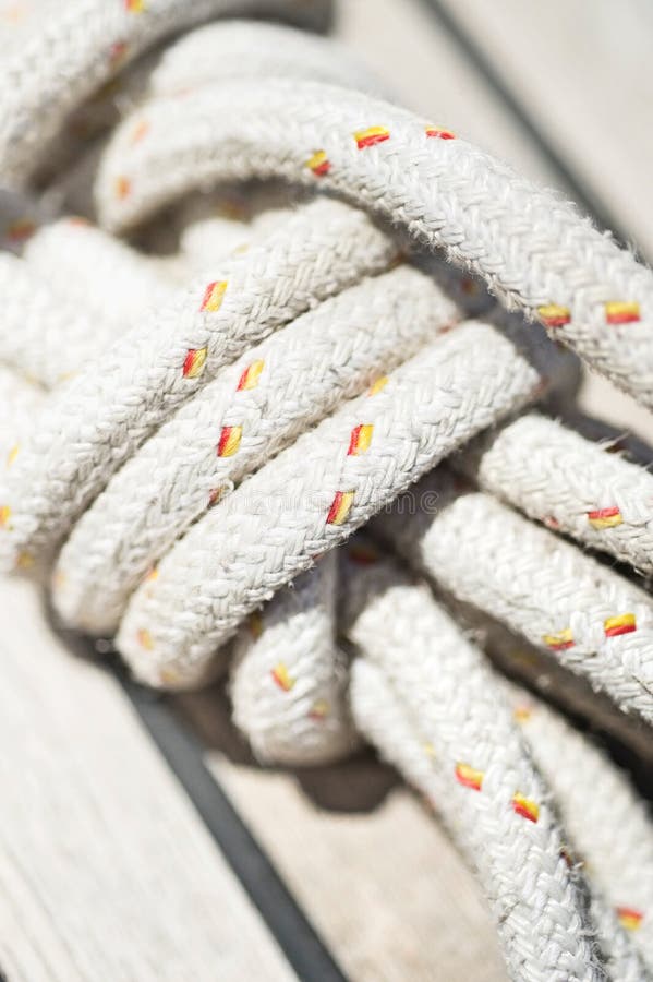 Rope of yacht stock image. Image of club, quay, buoy - 14474845