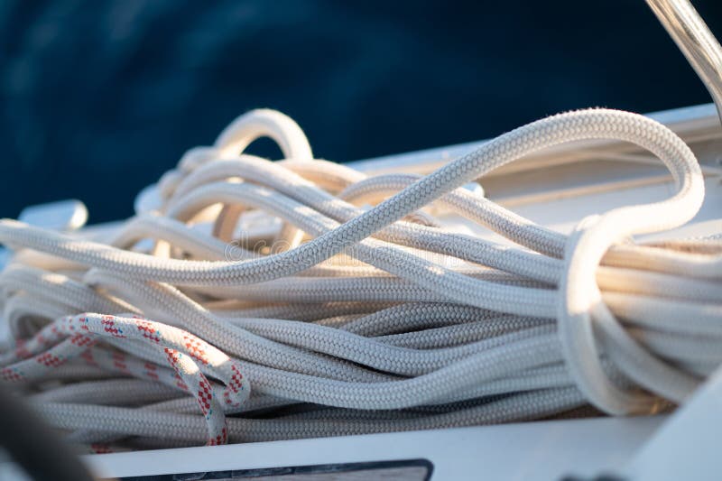 Close Up of a Rope on a Yacht Deck Stock Photo - Image of rope, yacht ...