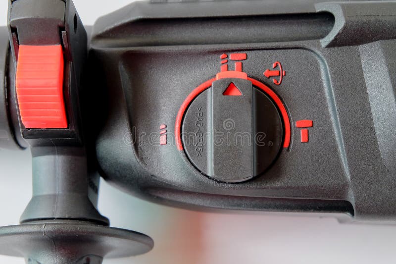 Close Up Rotary Hammer Drill Control Switch , Stock Photo - Image of ...