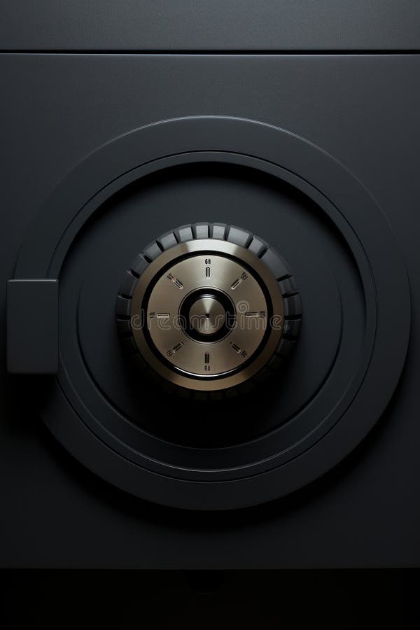 Close-Up of a Rotating Safe Lock AI Generated Stock Illustration ...
