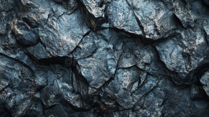 Close-up of a Rough, Dark Gray Rock Surface Stock Illustration ...