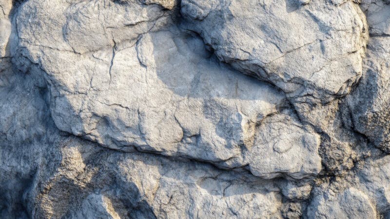 Close-up of Rough Gray Rock Texture with Cracks and Shadows Stock ...