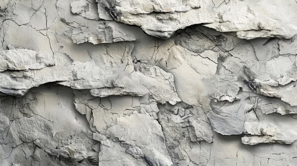 Close-up of Rough, Grey Rock Face with Natural Texture and Irregular ...