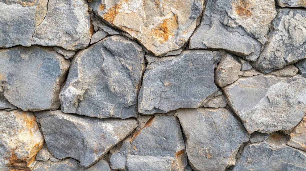Close-up of a Rough, Irregular Stone Wall Stock Illustration ...