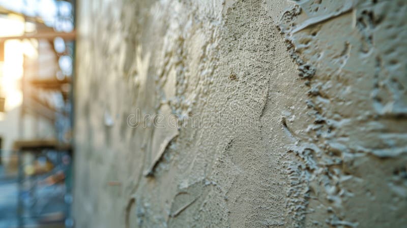 Close-up of a Rough Plaster Wall Texture in an Outdoor Setting. Stock ...