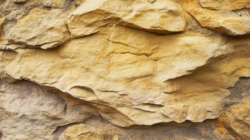 Close-up of a Rough, Textured Sandstone Cliff Face Stock Illustration ...