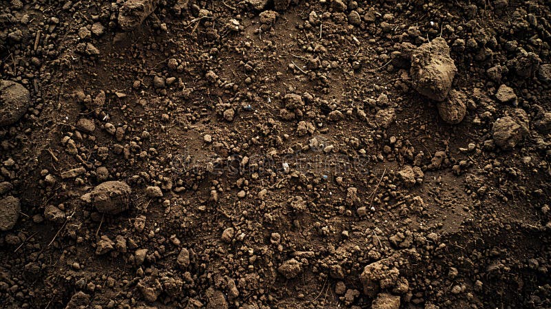 Close-up of Rough, Textured Soil with Rocks Stock Illustration ...