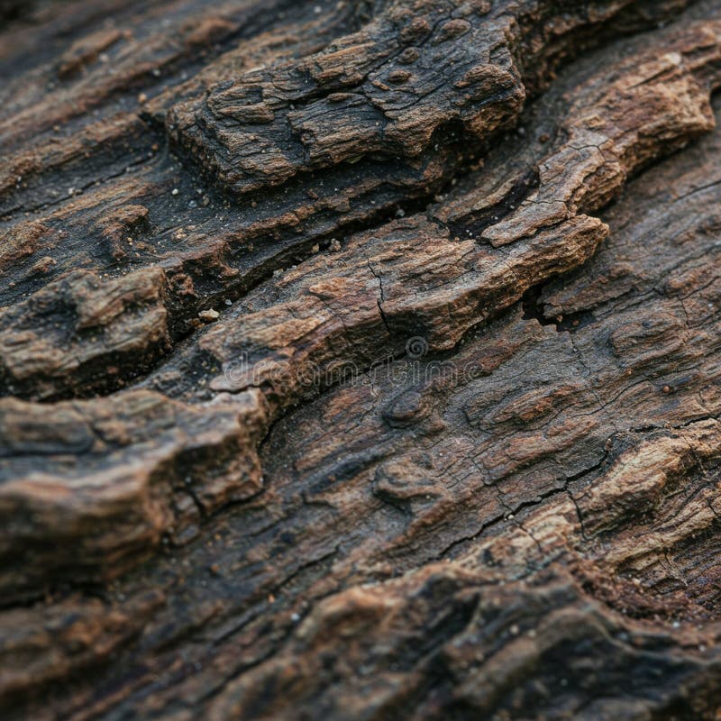 Close-up of Rough, Textured Tree Bark with Deep Grooves and Ridges. the ...
