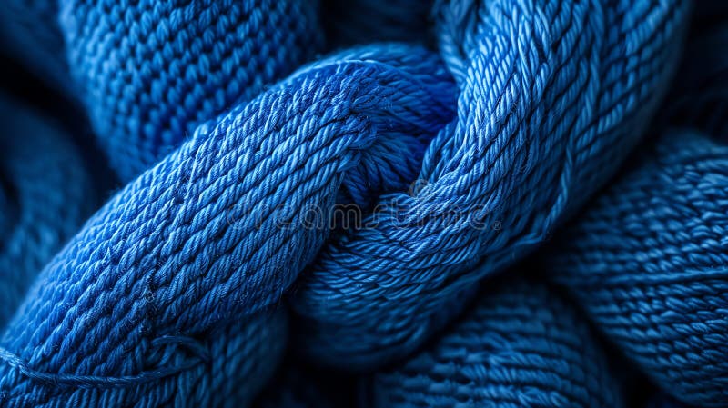 Close-up of Rough and Twisted Blue Jute Rope Stock Photo - Image of ...