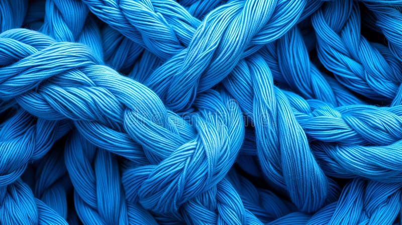 Close-up of Rough and Twisted Blue Jute Rope Stock Photo - Image of ...