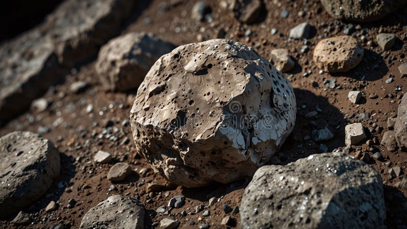 Close-up of Rough and Weathered Rocks with Natural Erosion Patterns on ...