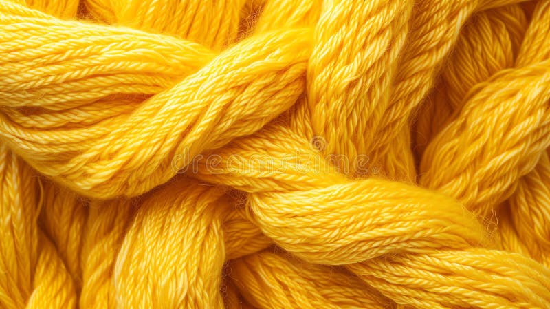 Close-up of a Rough, Yellow Rope with a Knot Stock Photo - Image of ...