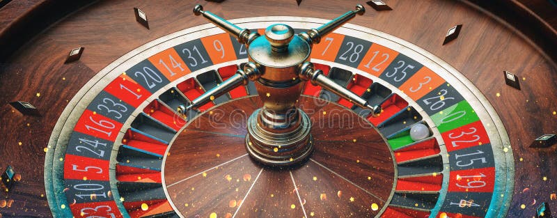 Close Up Roulette on Table with Ball on Green Stock Image - Image of ...