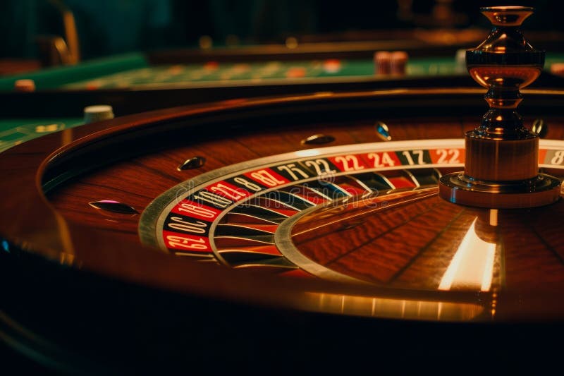 Close Up of Roulette Wheel Spinning. Generative Ai Stock Illustration ...