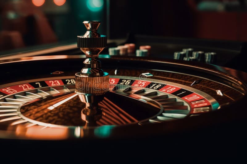 Close Up of Roulette Wheel Spinning. Generative Ai Stock Illustration ...