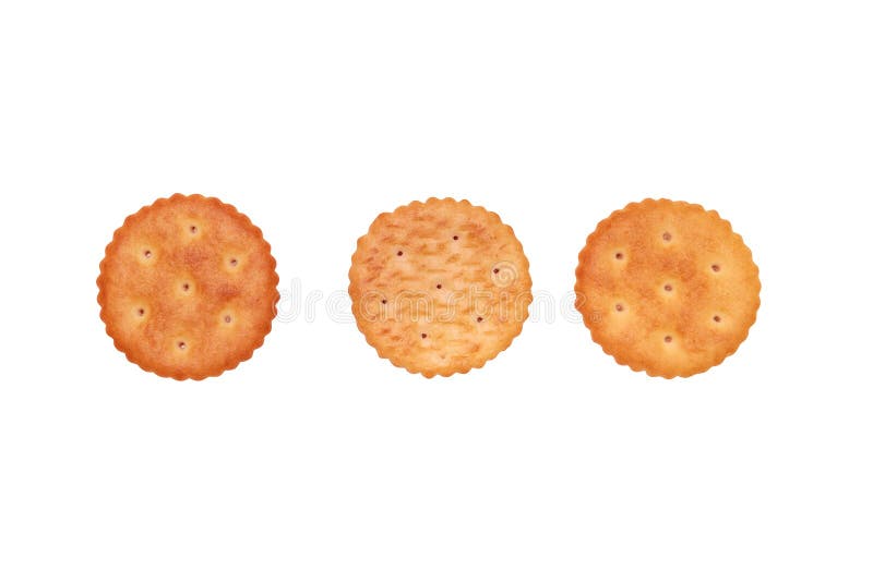 Group Of Round Thin Crackers Stock Photo - Image of isolated, crackers ...