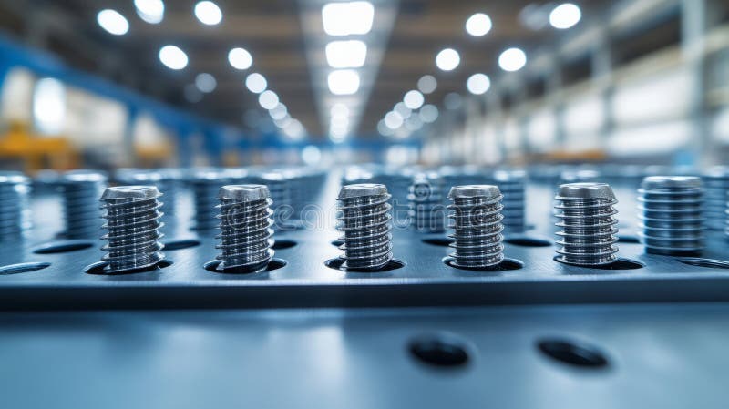 Close Up Row Bolts Factory Setting Stock Photos - Free & Royalty-Free ...