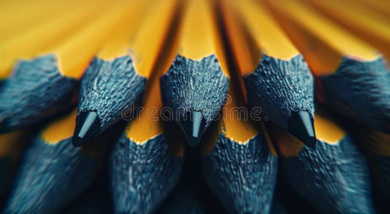 Close Up of a Row of Pencils Stock Image - Image of writing, stationary ...