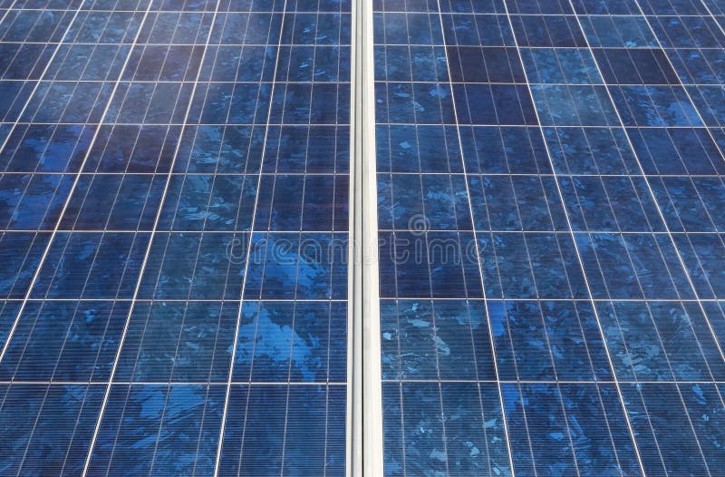 Close Up Rows Array of Polycrystalline Silicon Solar Cells Stock Photo ...