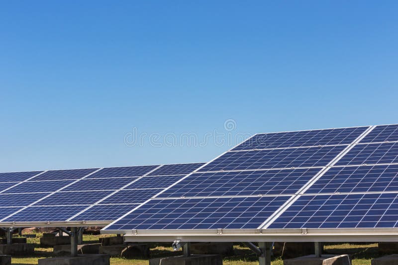 Close Up Rows Array of Polycrystalline Silicon Solar Cells or ...