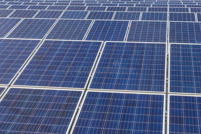 Close Up Rows Array of Polycrystalline Silicon Solar Cells or ...