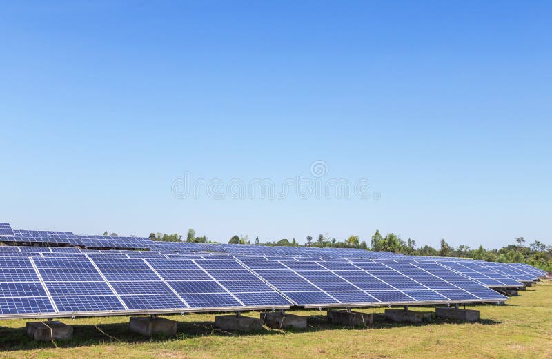 Close Up Rows Array of Solar Cells or Photovoltaics in Solar Power ...