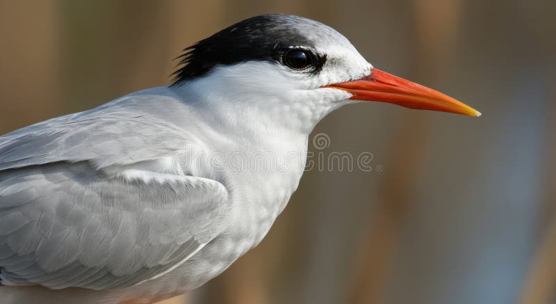 Close-up of a Royal Tern Bird Stock Illustration - Illustration of ...