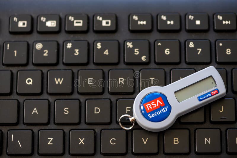 Close-up on a RSA SecurID Token Editorial Image - Image of information ...