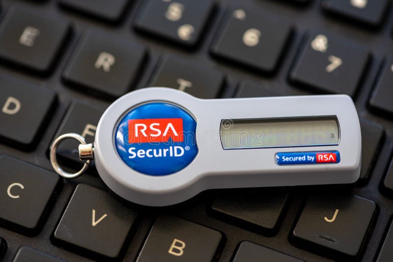 Close-up on a RSA SecurID Token Editorial Stock Photo - Image of mark ...