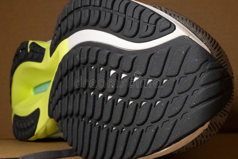 Close Up of the Rubber Outsole of a Running Shoe Stock Image - Image of ...