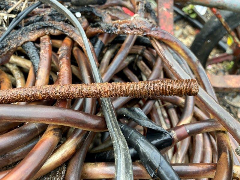 Rubber Power Cord after Fire Stock Image - Image of fire, rubber: 261120507