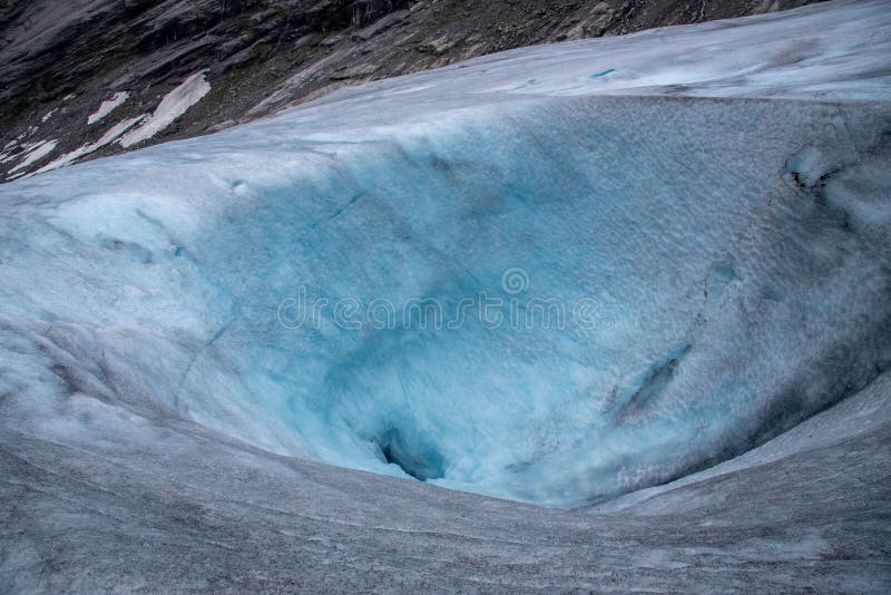 Close-up of the Rugged Glacier Surface at Nigardsbreen, Part of ...